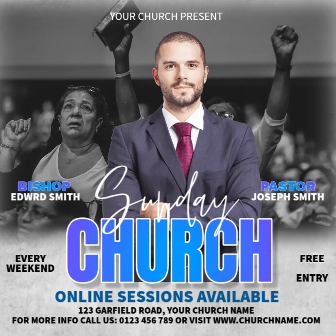 Sunday Church Ads Template | PosterMyWall