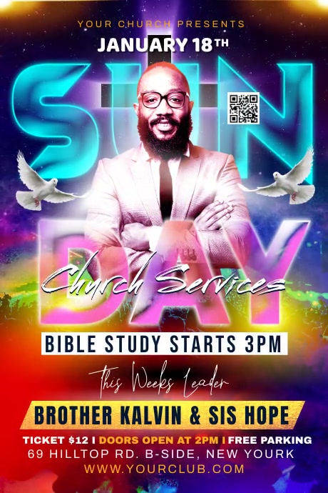 Sunday Church Worship Flyer Template | PosterMyWall