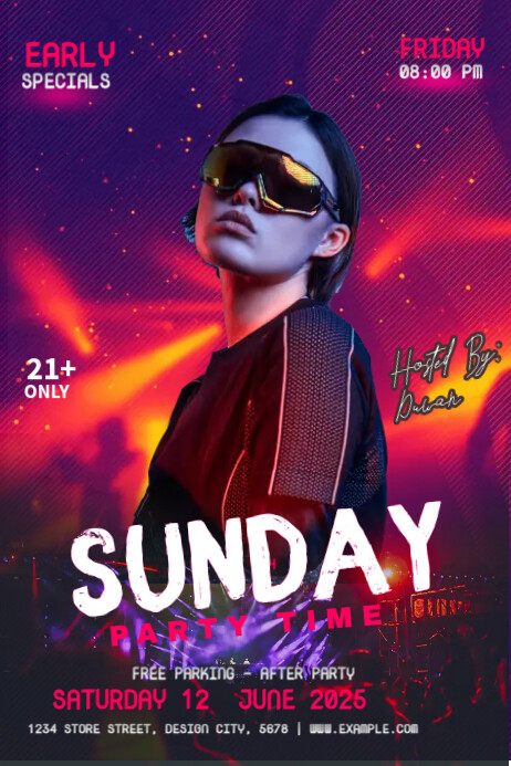 Plantilla de Sunday Club Event | PosterMyWall