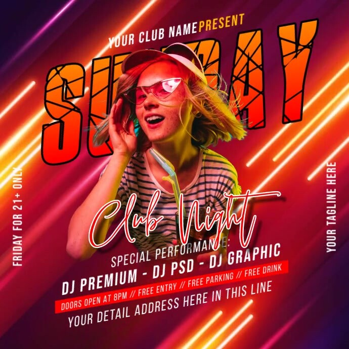 Sunday Club Night Template | PosterMyWall