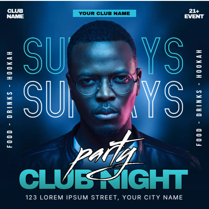 Sunday Club Night Template | PosterMyWall