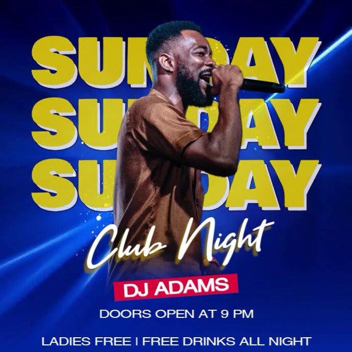 Sunday Club Night Party Template | PosterMyWall
