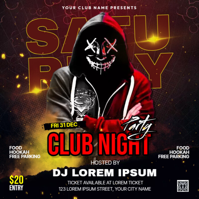 Sunday Club Night Party Template | PosterMyWall