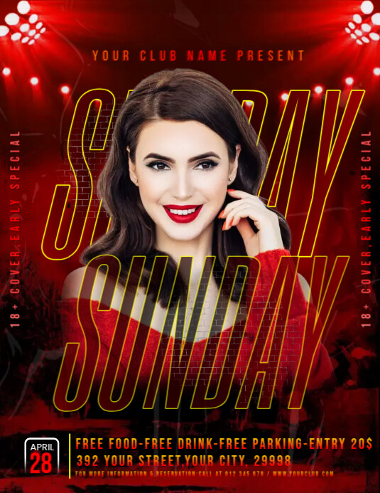 Copy of Sunday Club Party | PosterMyWall