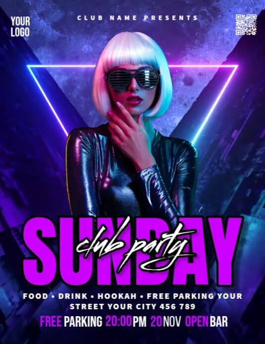 Sunday Club Party Template | PosterMyWall