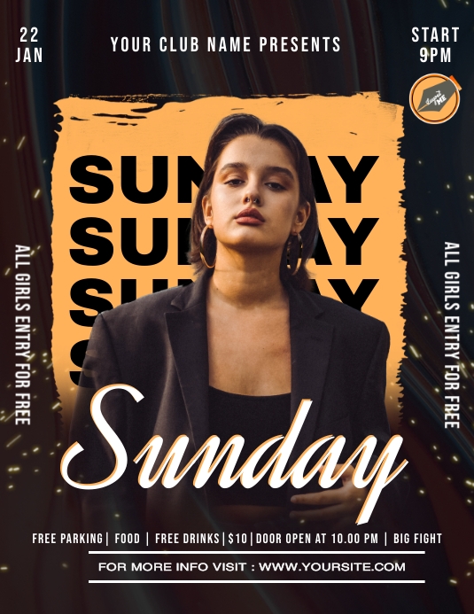 Sunday Club Party Template | PosterMyWall