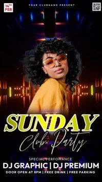 Sunday Club Party Video Template | PosterMyWall