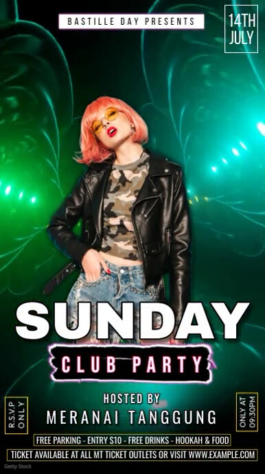 Copia de Sunday Club Party Video | PosterMyWall