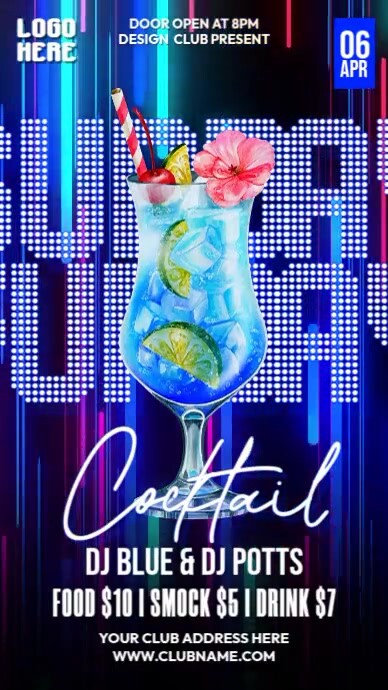 Sunday Cocktail Funday Template | PosterMyWall