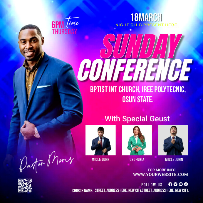 Copy of SUNDAY CONFERENCE | PosterMyWall