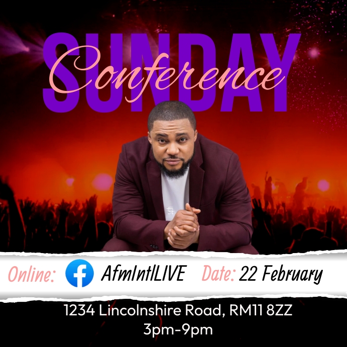 Sunday Conference Template | PosterMyWall