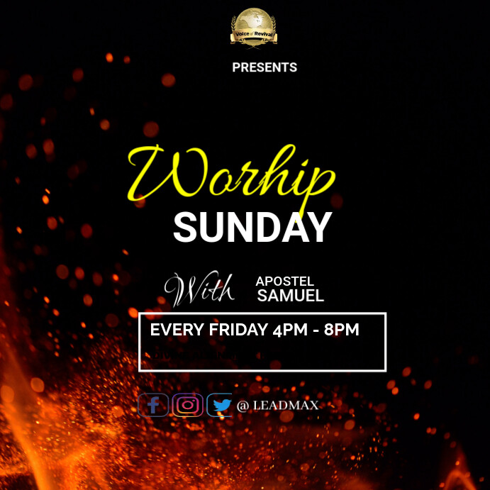 SUNDAY Template | PosterMyWall