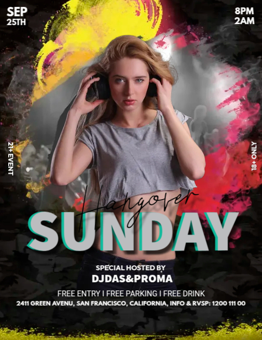 Copy of Sunday Disco Party Poster Ads | PosterMyWall