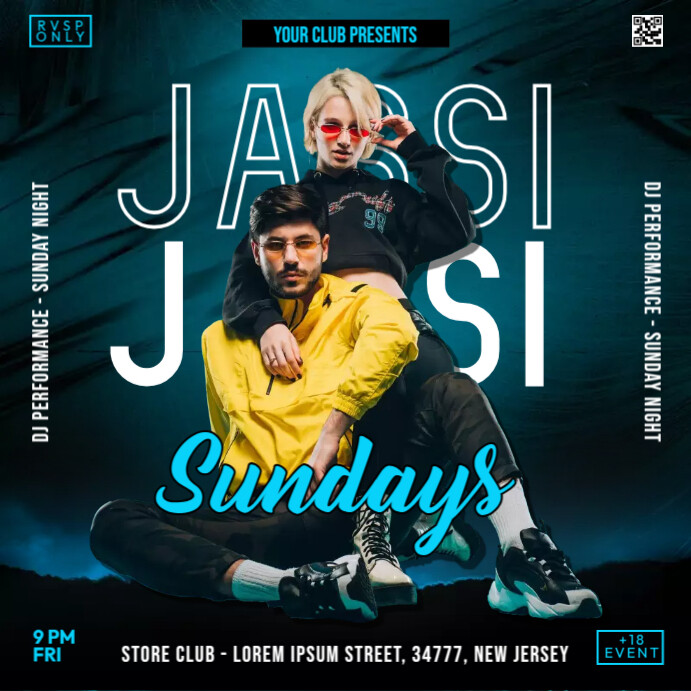 Sunday Event Party Template | PosterMyWall