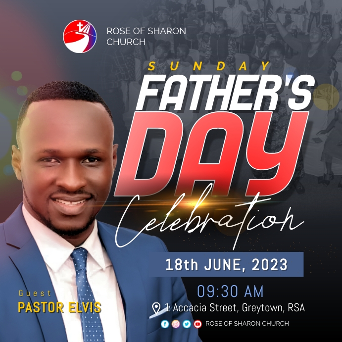 Sunday Fathers Day Celebration Template | PosterMyWall
