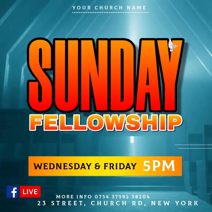 Sunday fellowship Template | PosterMyWall