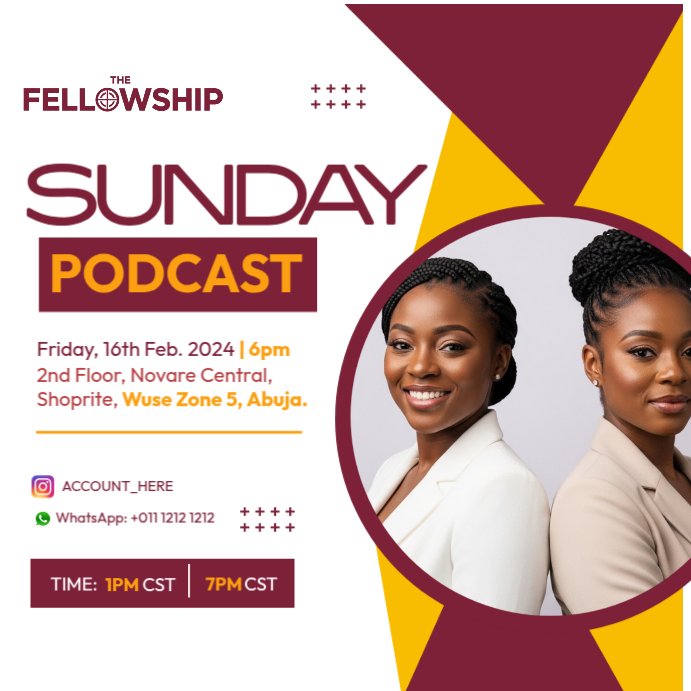 Copy of Sunday Fellowship Podcast Poster | PosterMyWall