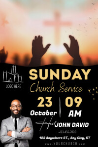 Sunday Service Invitation Poster Template | PosterMyWall