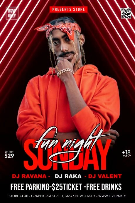 Sunday Fun Night Video Template | PosterMyWall