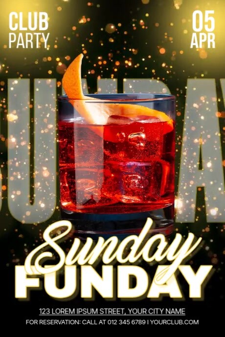 Plantilla de Sunday Funday | PosterMyWall