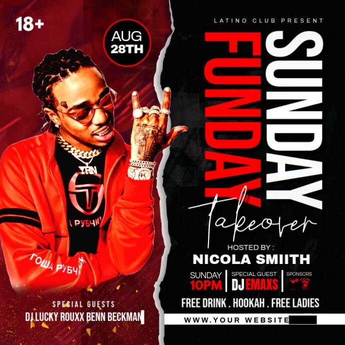 Sunday Funday Night Party Template | PosterMyWall