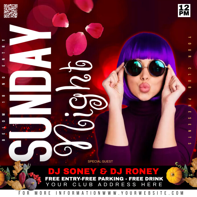 Plantilla de sunday funday night sexy party | PosterMyWall