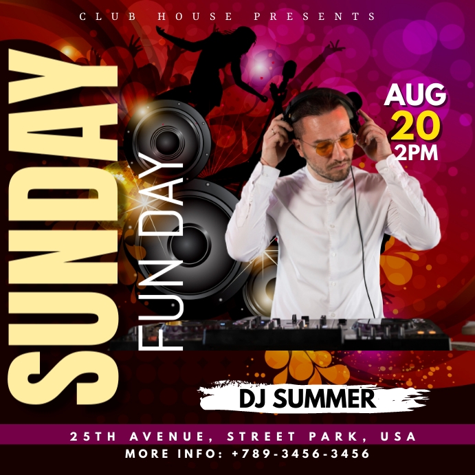 sunday funday party Template | PosterMyWall