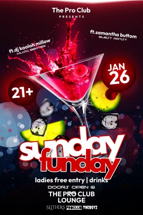 Sunday Funday Party Template | PosterMyWall