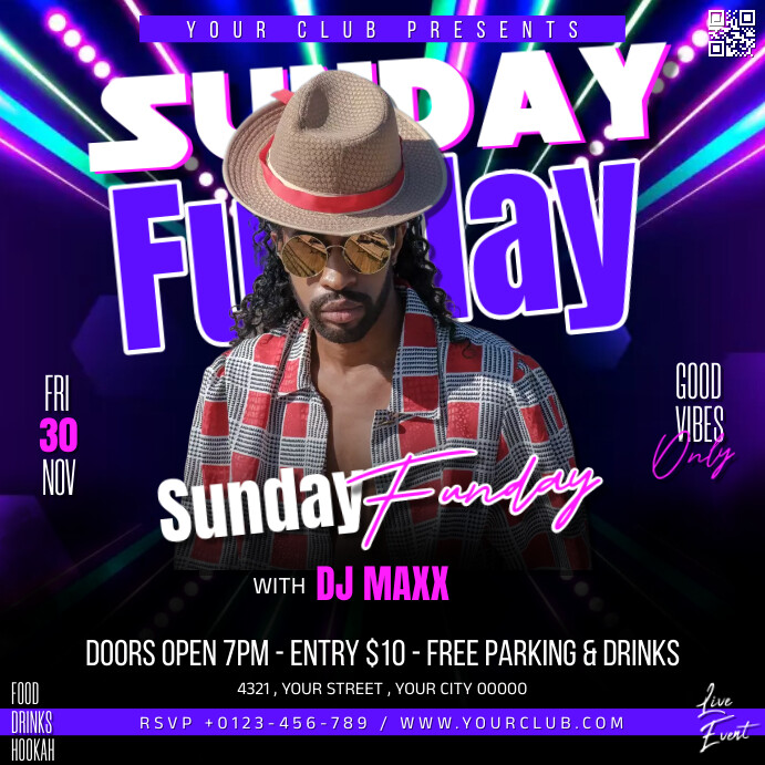 Modèle Sunday Funday Party | PosterMyWall