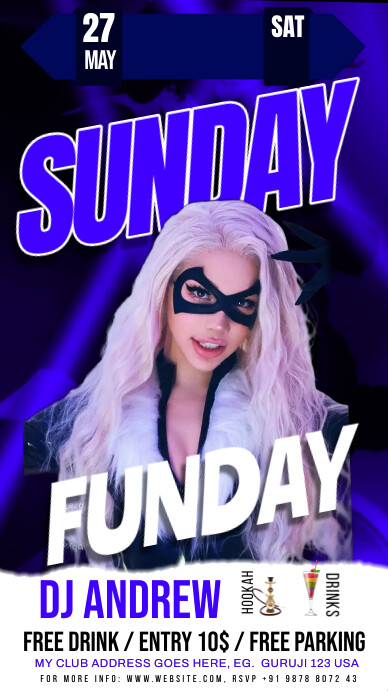 Plantilla de sunday funday Party Template | PosterMyWall