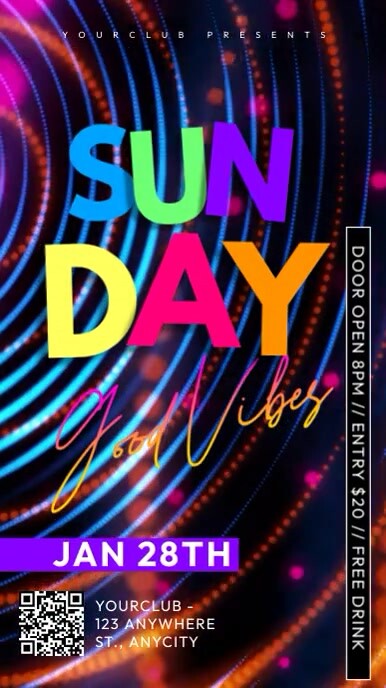 Sunday Good Vibes Template | PosterMyWall