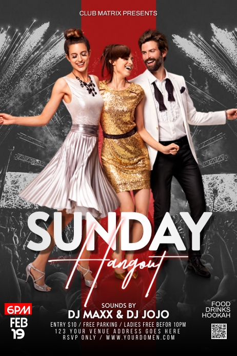 Sunday hangout Template | PosterMyWall