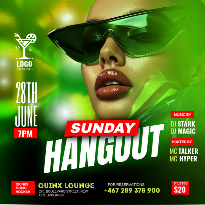 Copy of Sunday hangout night club party flyer | PosterMyWall