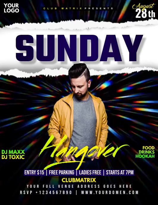 Copy of Sunday hangover | PosterMyWall