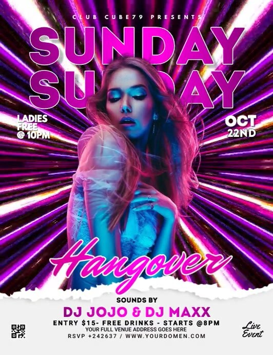 Copy of Sunday Hangover | PosterMyWall