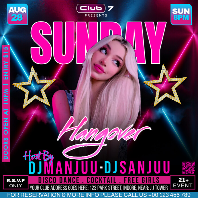 SUNDAY HANGOVER Template | PosterMyWall