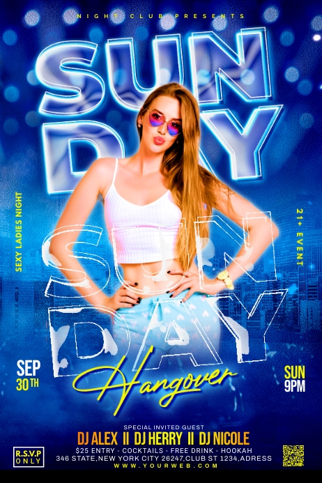 Copy of SUNDAY HANGOVER | PosterMyWall