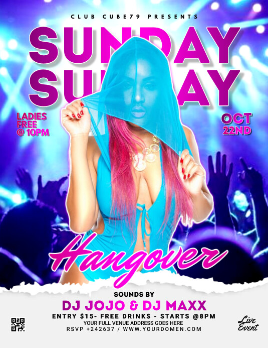 Sunday Hangover Template | PosterMyWall