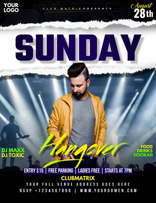 Copy of Sunday hangover | PosterMyWall