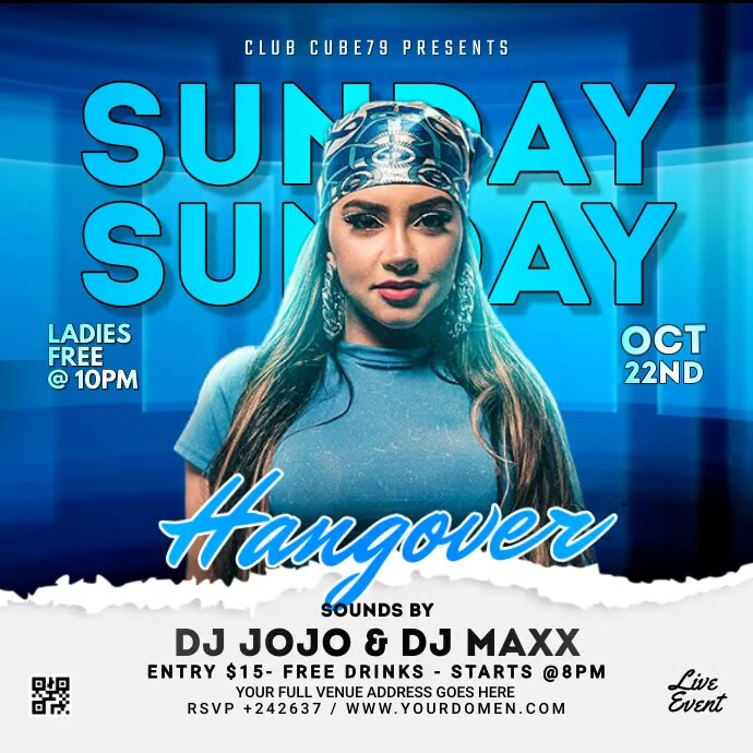 Sunday Hangover Template | PosterMyWall