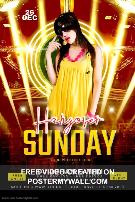 SUNDAY HANGOVER Template | PosterMyWall