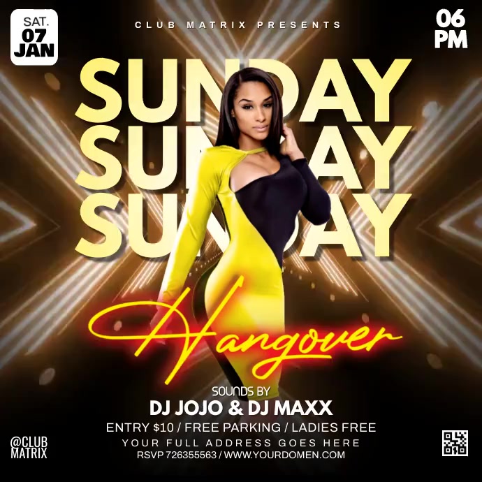 Sunday hangover Template | PosterMyWall