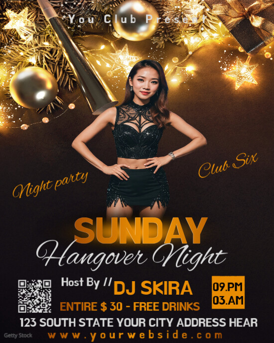Sunday hangover night party Template | PosterMyWall