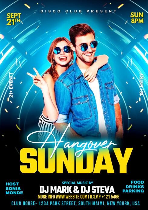 Copy of Sunday Hangover Party Ad | PosterMyWall