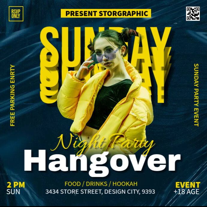 Sunday Hangover Party Template | PosterMyWall