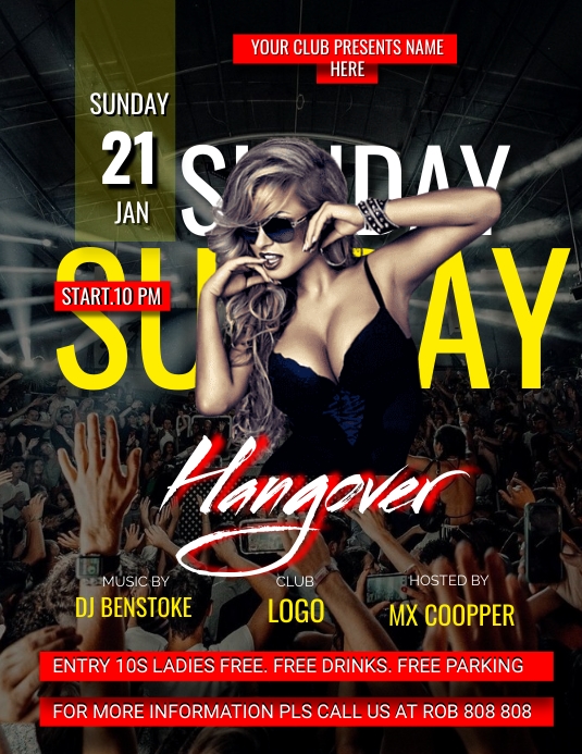 Copy of SUNDAY HANGOVER party | PosterMyWall