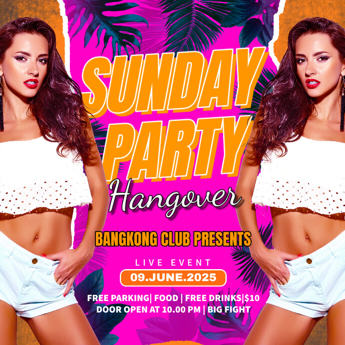 Copy of Sunday Hangover Party | PosterMyWall