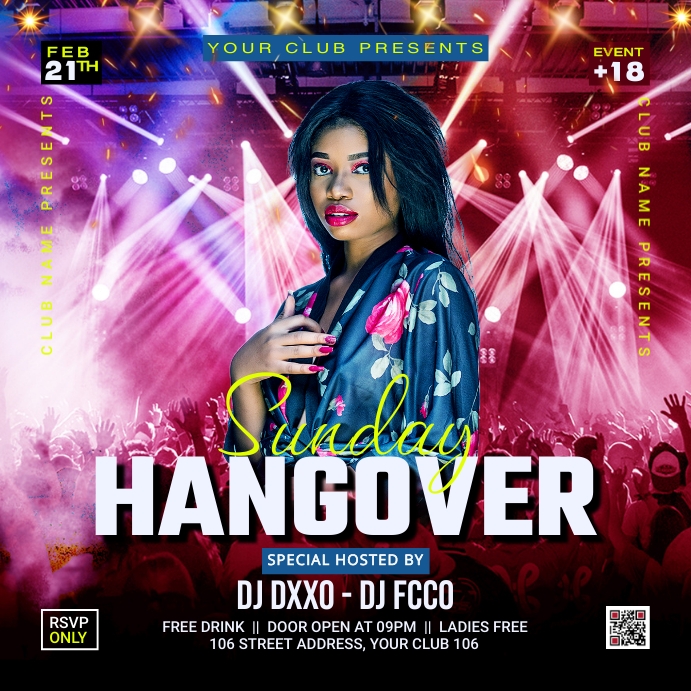 Copy of sunday hangover party flyer | PosterMyWall
