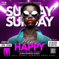 Sunday happy Hour Template | PosterMyWall
