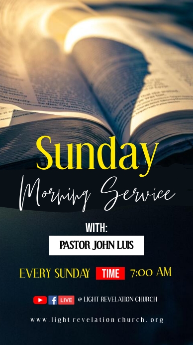 Copy of SUNDAY MORNING SERVICE POSTER | PosterMyWall